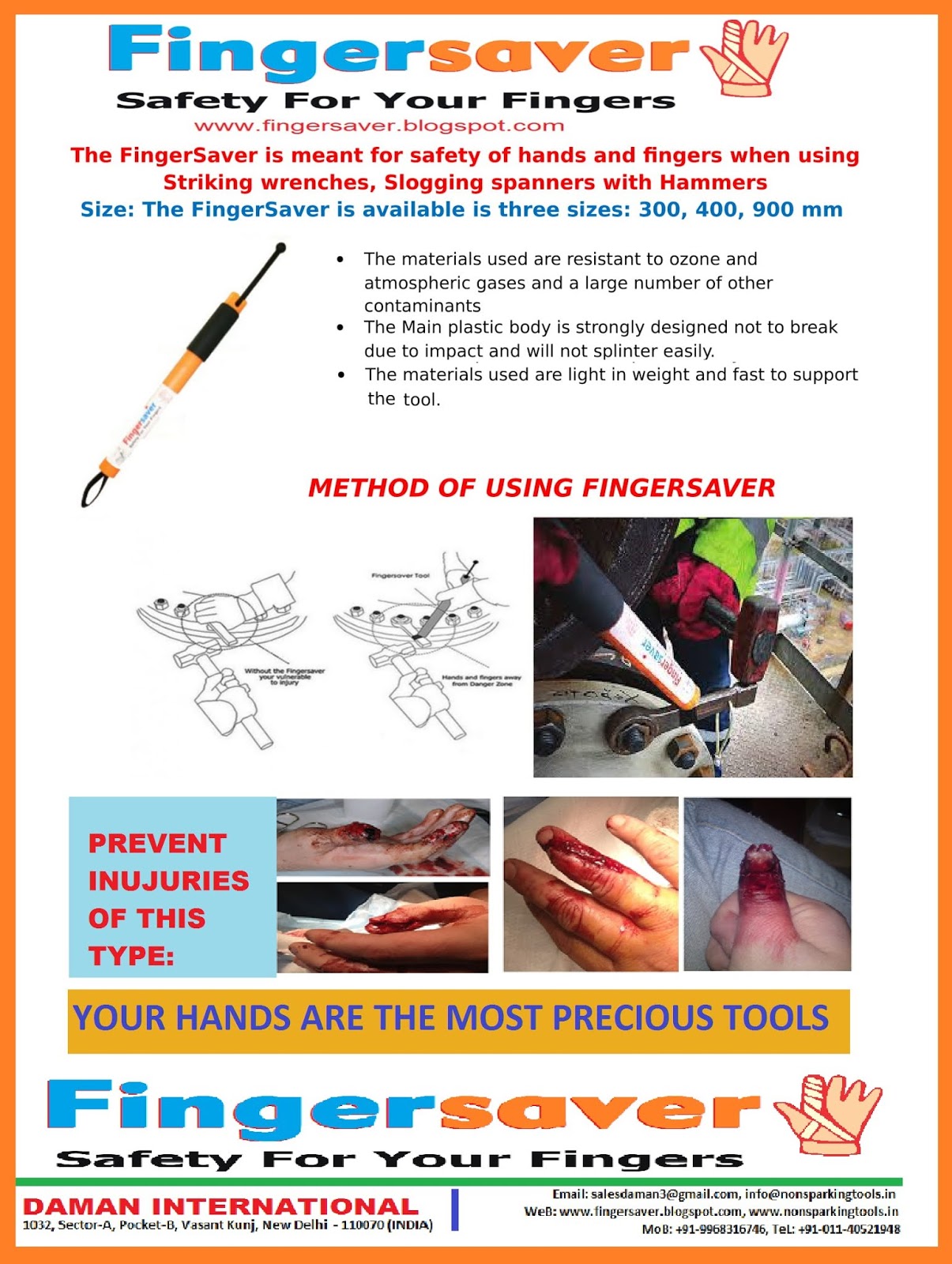 FingerSaver Size 300, 400, 900 mm in India. | Fingersaver.blogspot.com ...