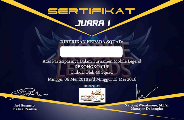 Contoh Sertifikat Mobile Legend - Perumperindo.co.id