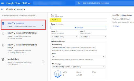 Create Virtual Machine instance in Compute Engine in Google Cloud ...
