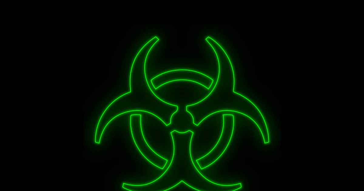 Biohazard neon wallpaper black amoled
