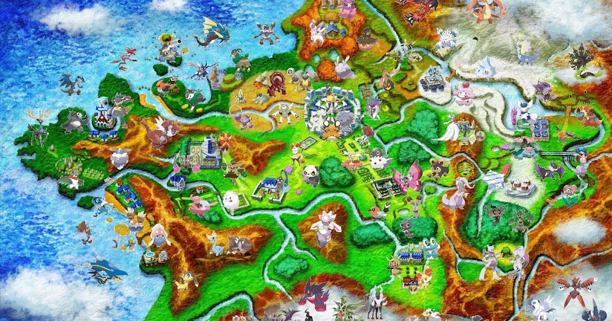Pokemon y Fakemon: Mapa de Kalos, estilo LGPE