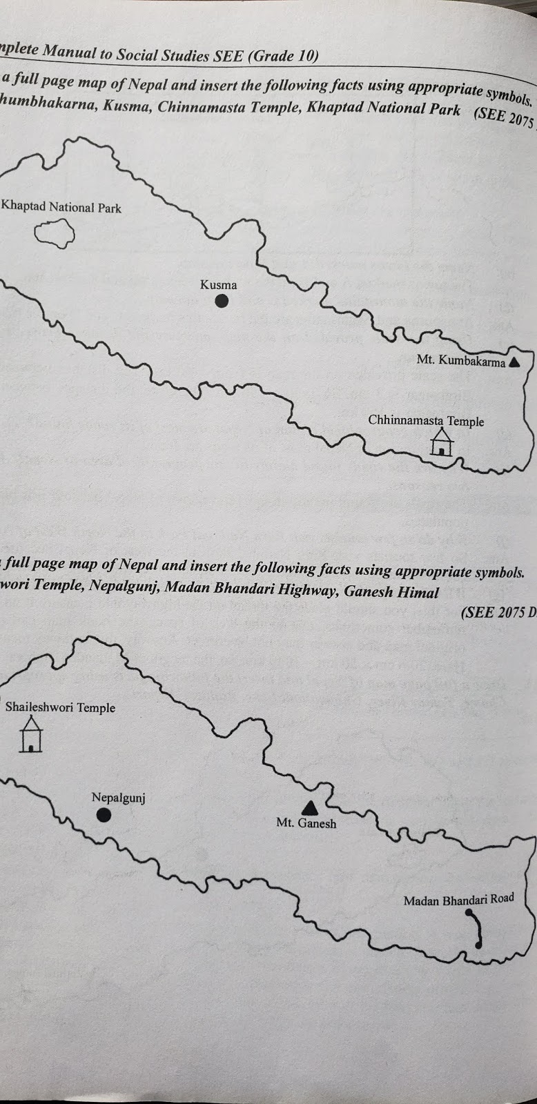 Important Indications Map Of Nepal along with it's Steps for S.E.E ...