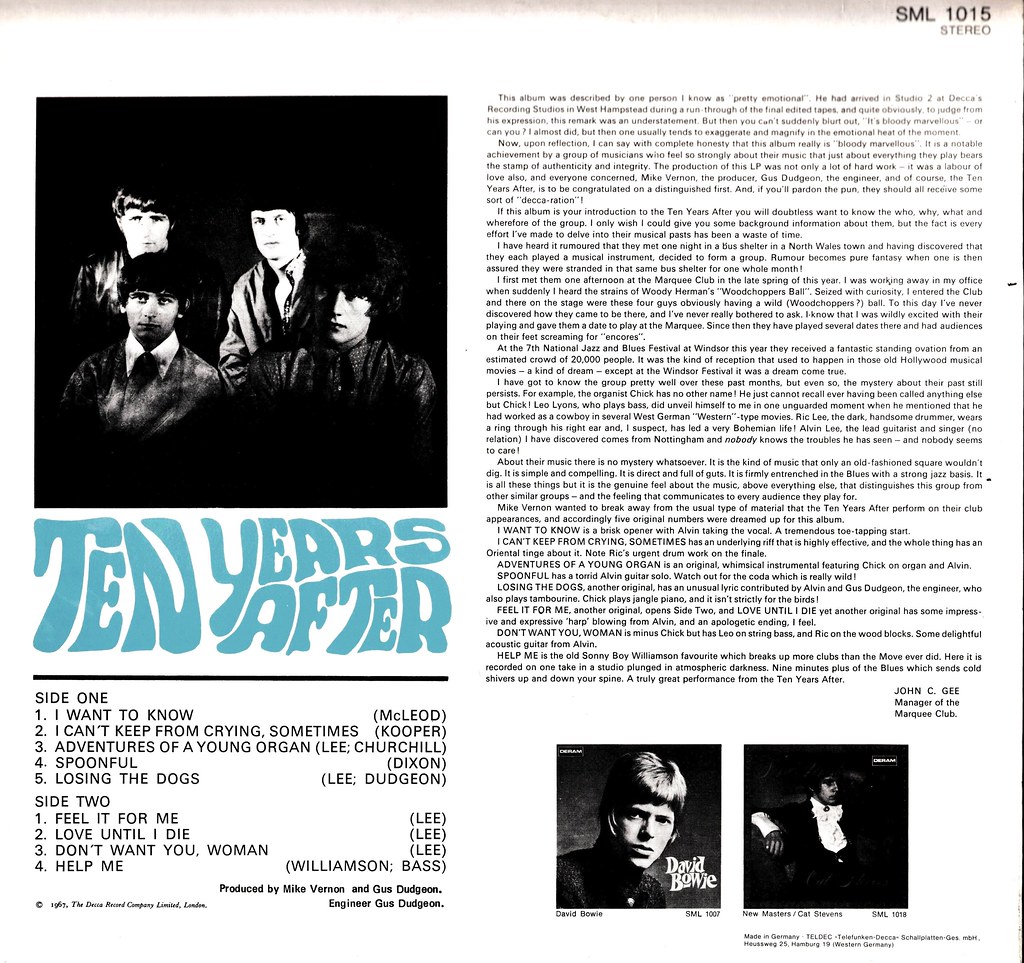 Classic Rock Covers Database: Ten Years After - Ten Years After (1967)