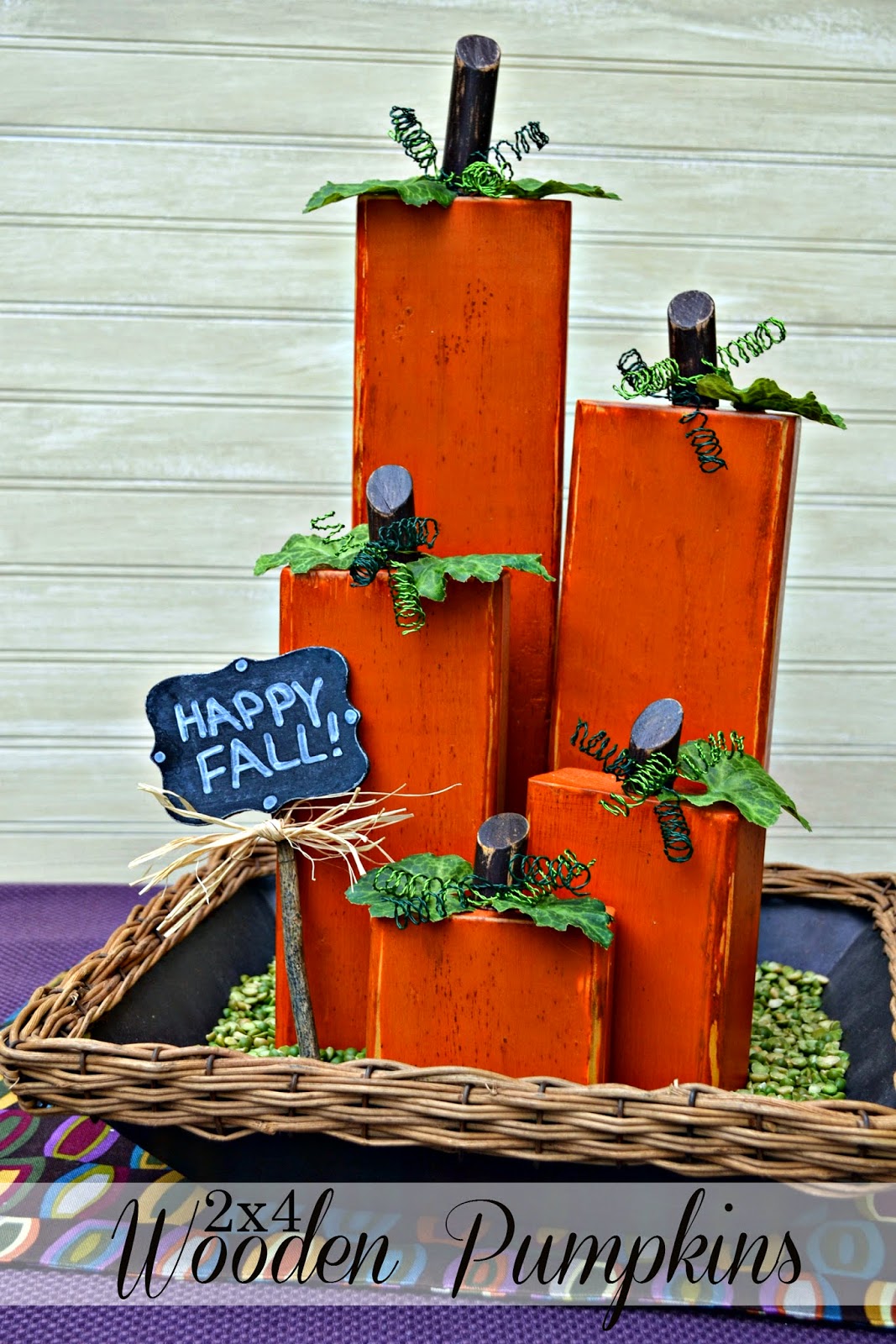 Paper Paint and Pine: . . . DIY 2x4 Wooden Pumpkin Patch