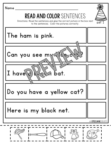 Emily Jane Creates: JANUARY NO PREP KINDERGARTEN PACKET-OVER 100 PAGES!