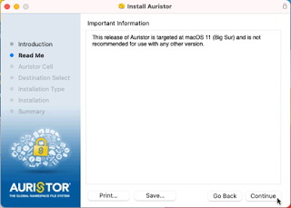 AuriStor File System: Installing AuriStorFS clients for macOS 11.0 Big Sur