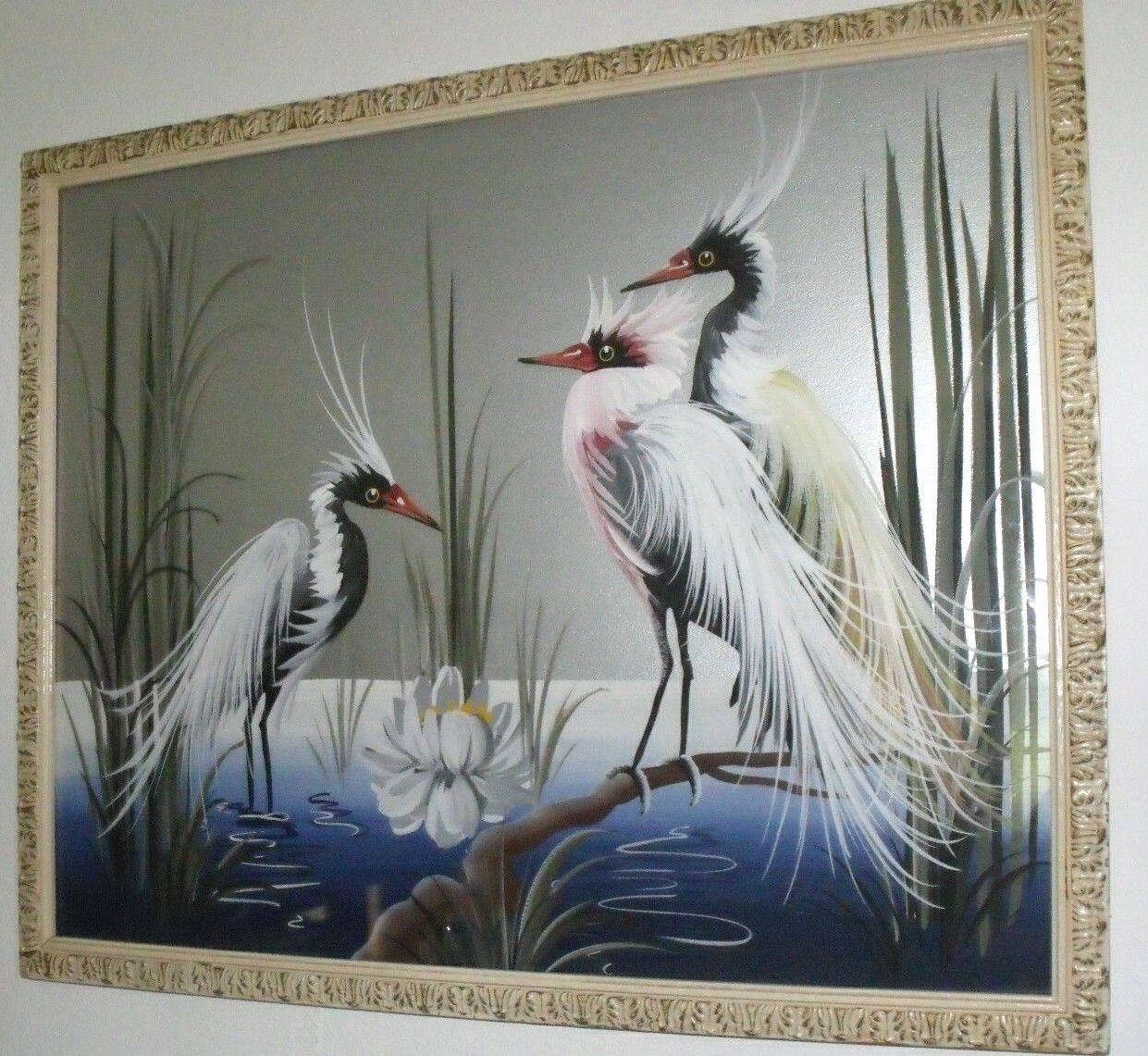 Paintings by M Devoe: 3 MORE TROPICAL EGRETS by M. Devoe