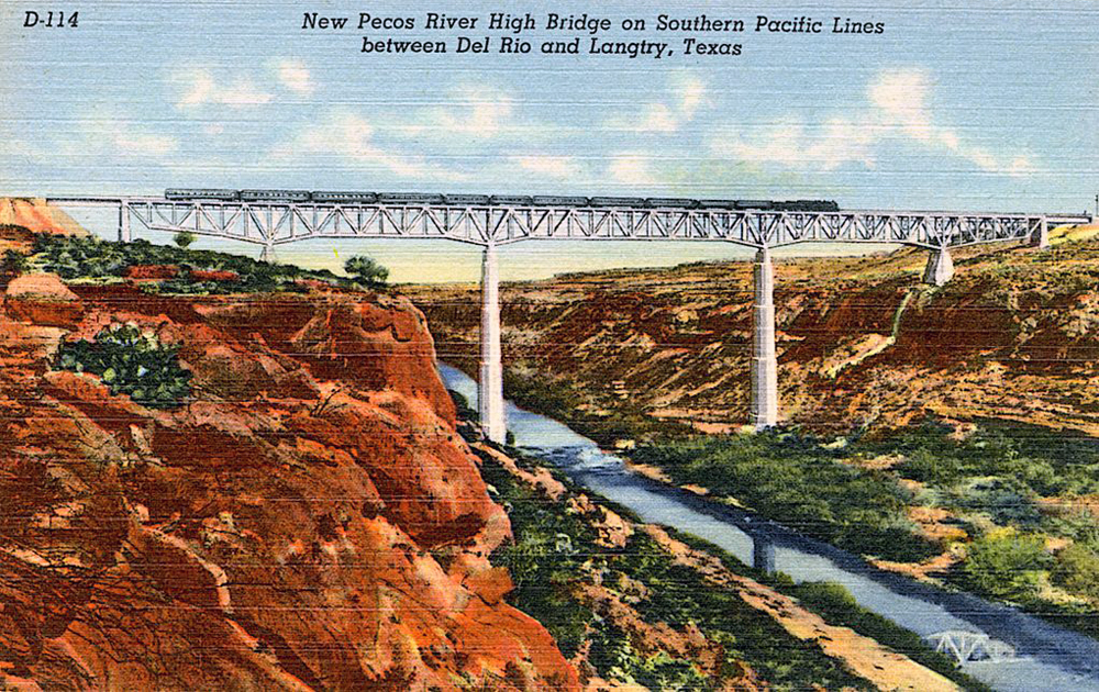 transpress nz: Southern Pacific's Pecos River high bridge, Texas