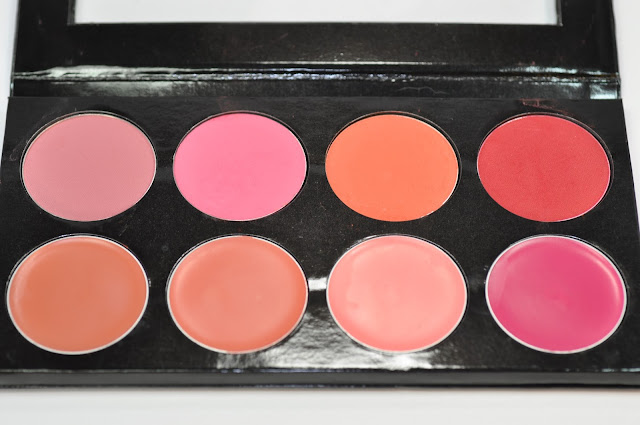 Mehron Cheek Cream & Cheek Powder 8-Color Palette Swatches, Look ...