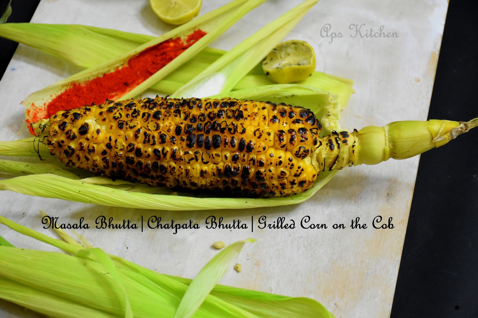 Masala Bhutta|Chatpata Bhutta|Grilled Corn on the Cob - Stovetop method