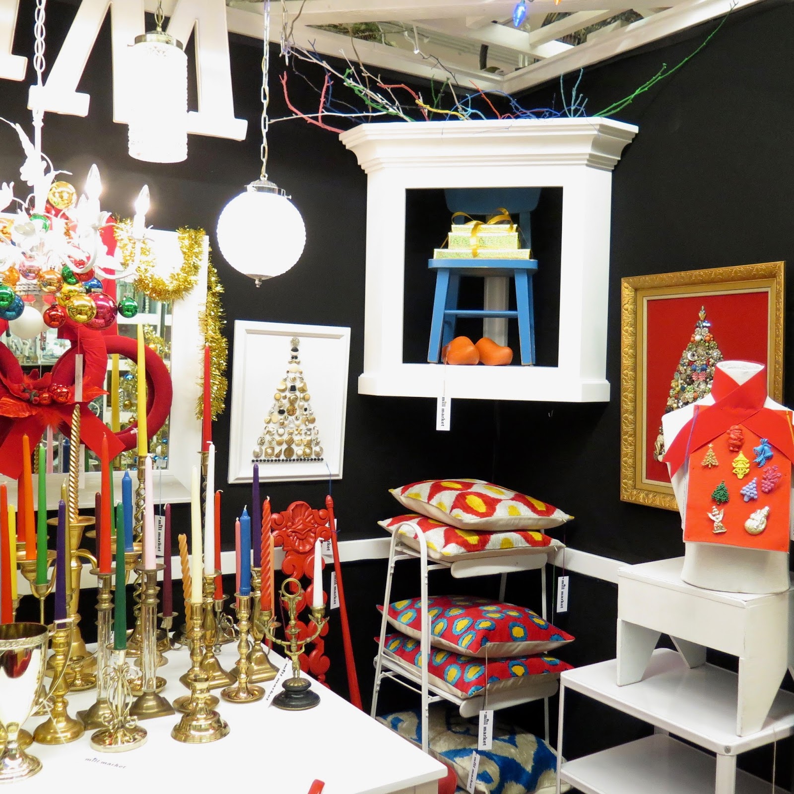 everyday plaid: mill market at camas antiques...colorblock christmas...