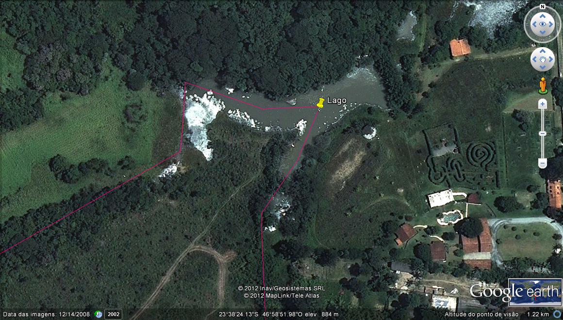 Cadê o lago que 'tava' aqui?: O lago registrado pelo Google Maps