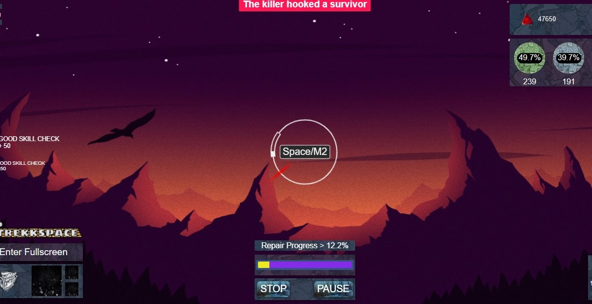 Site para treinar teste de perícia (SKILL CHECK) do DBD