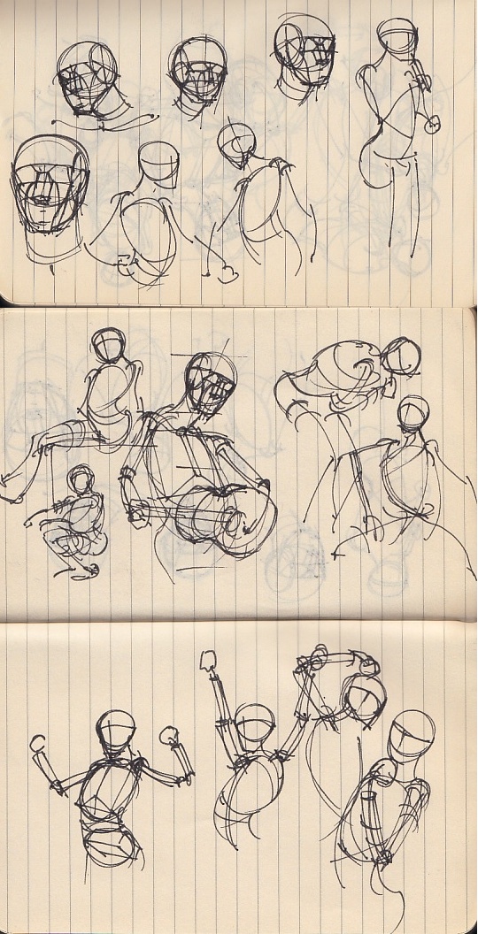 Louis learns to draw: Figure doodles