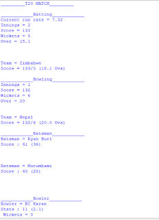 Fetch Live cricket scores using python