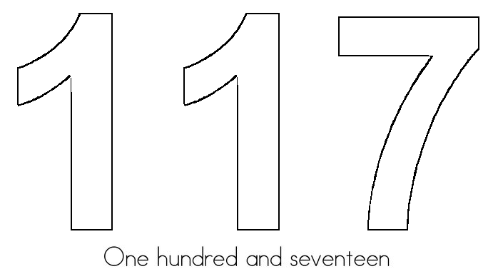 Blog de Biologia: Number 117 Coloring Page