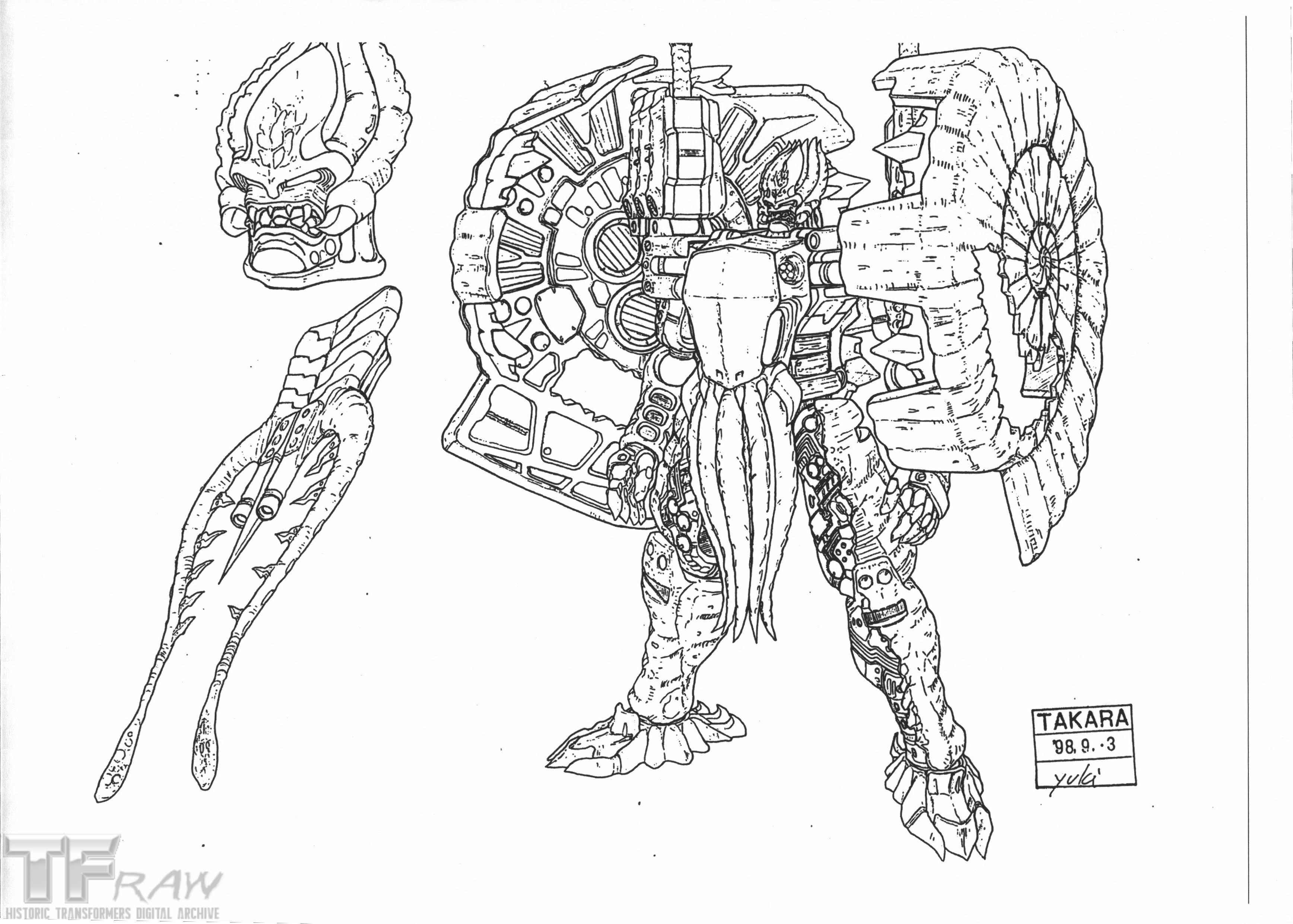 Beast Wars Neo Model Sheets