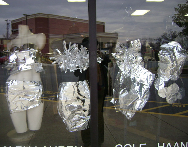 Aluminum Foil Fashions Window Display