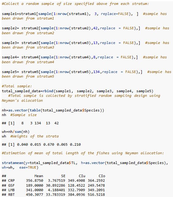 Stratified Sampling - Neyman Allocation