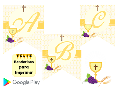 Kits imprimibles gratis : Alfabeto primera comunión