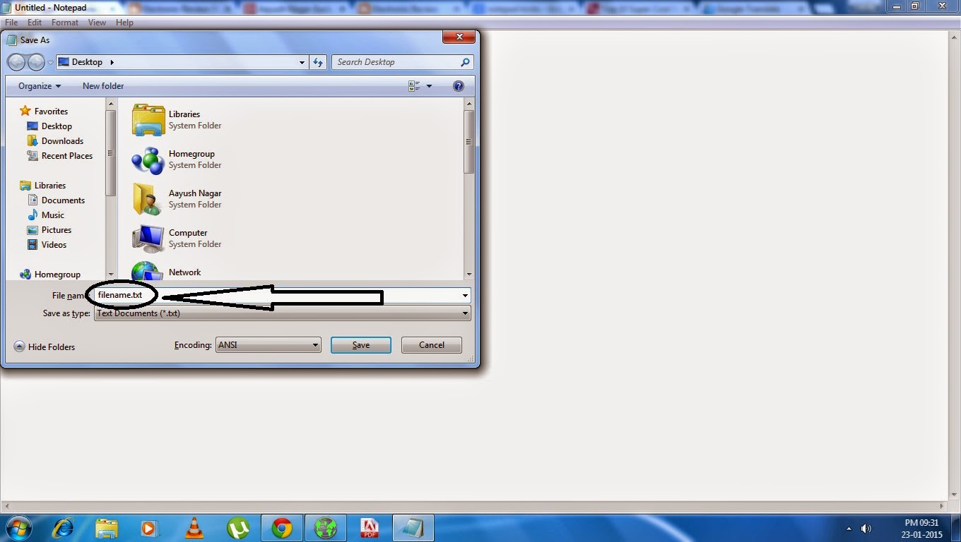 How to save any file in notepad with date and time-Aayush Nagar