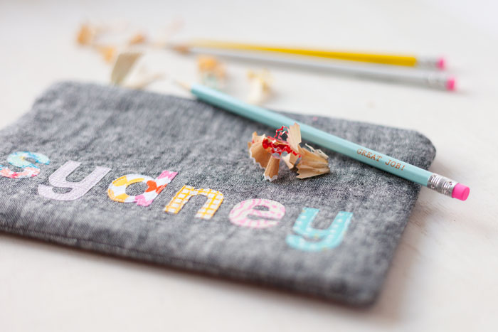 personalized pencil pouch tutorial. . . / LBG STUDIO