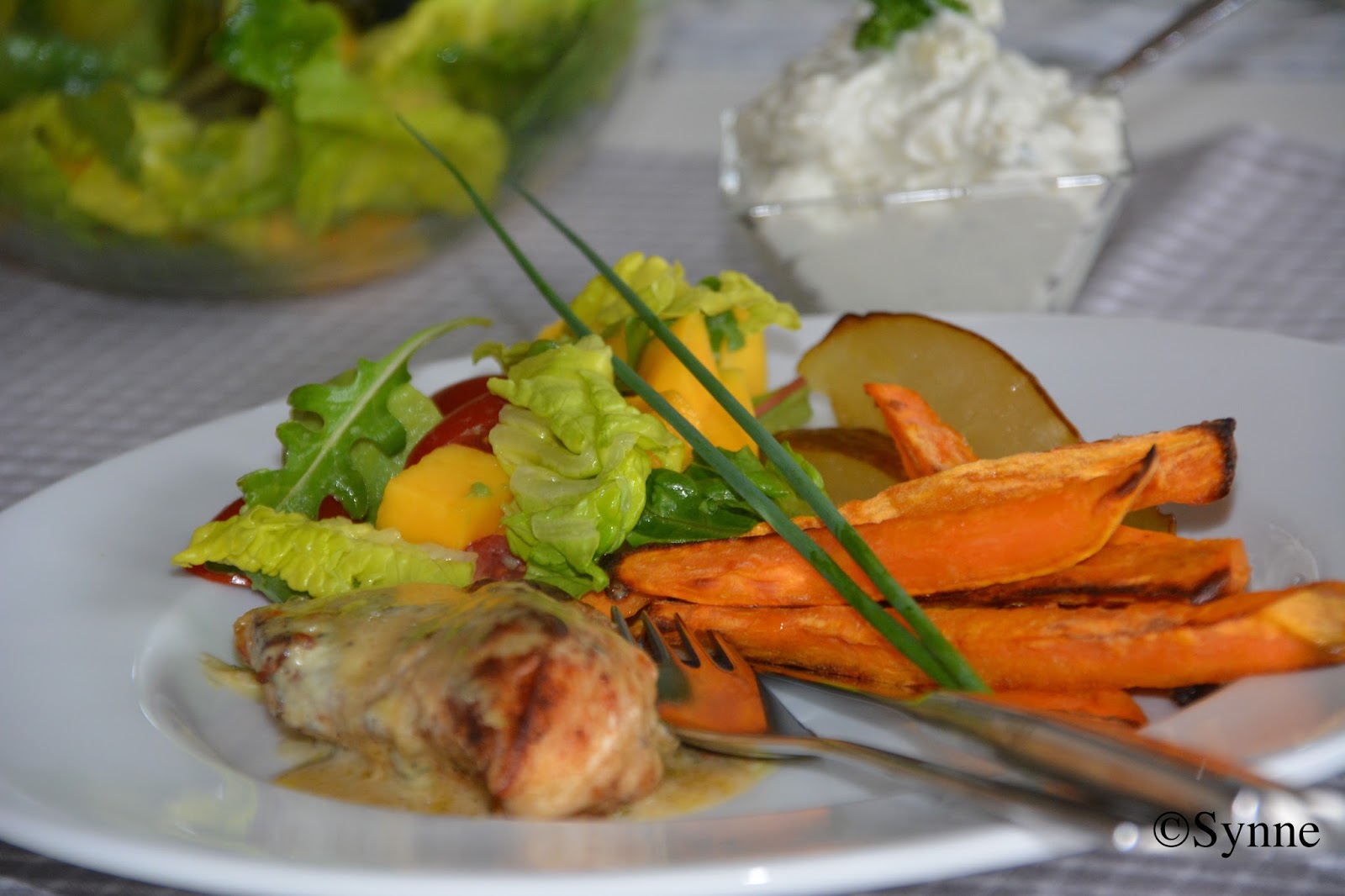 ganske enkelt: Kylling i form med pære og søtpotet