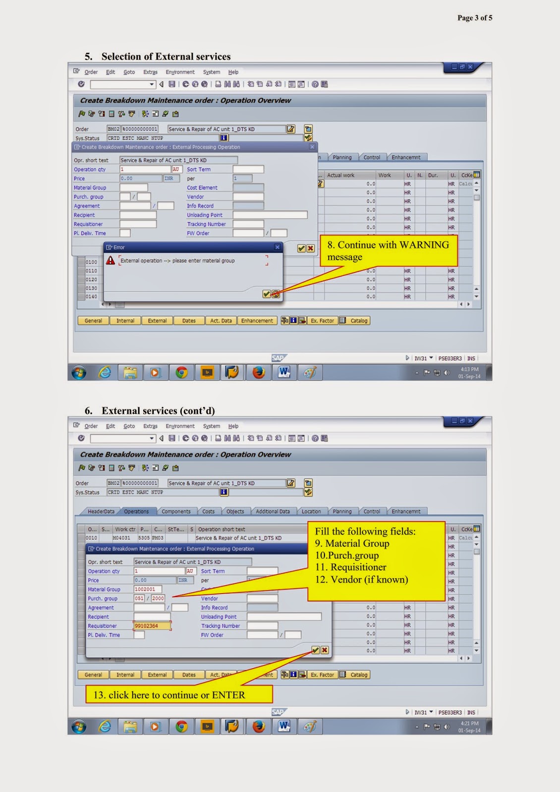 SAP PM, MM module tips for BSNL ERP End users: PR creation through a ...