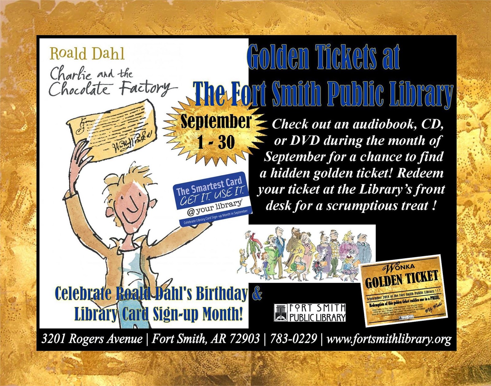 Fort Smith Public Library Youth Services: Find a Golden Ticket @ the ...