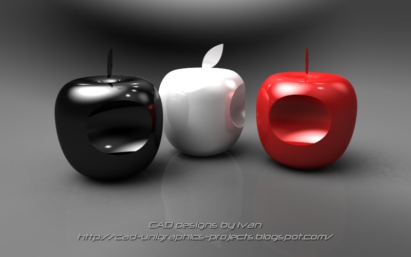 CAD designs by Ivan: Apple logo 3D (free CAD download file)