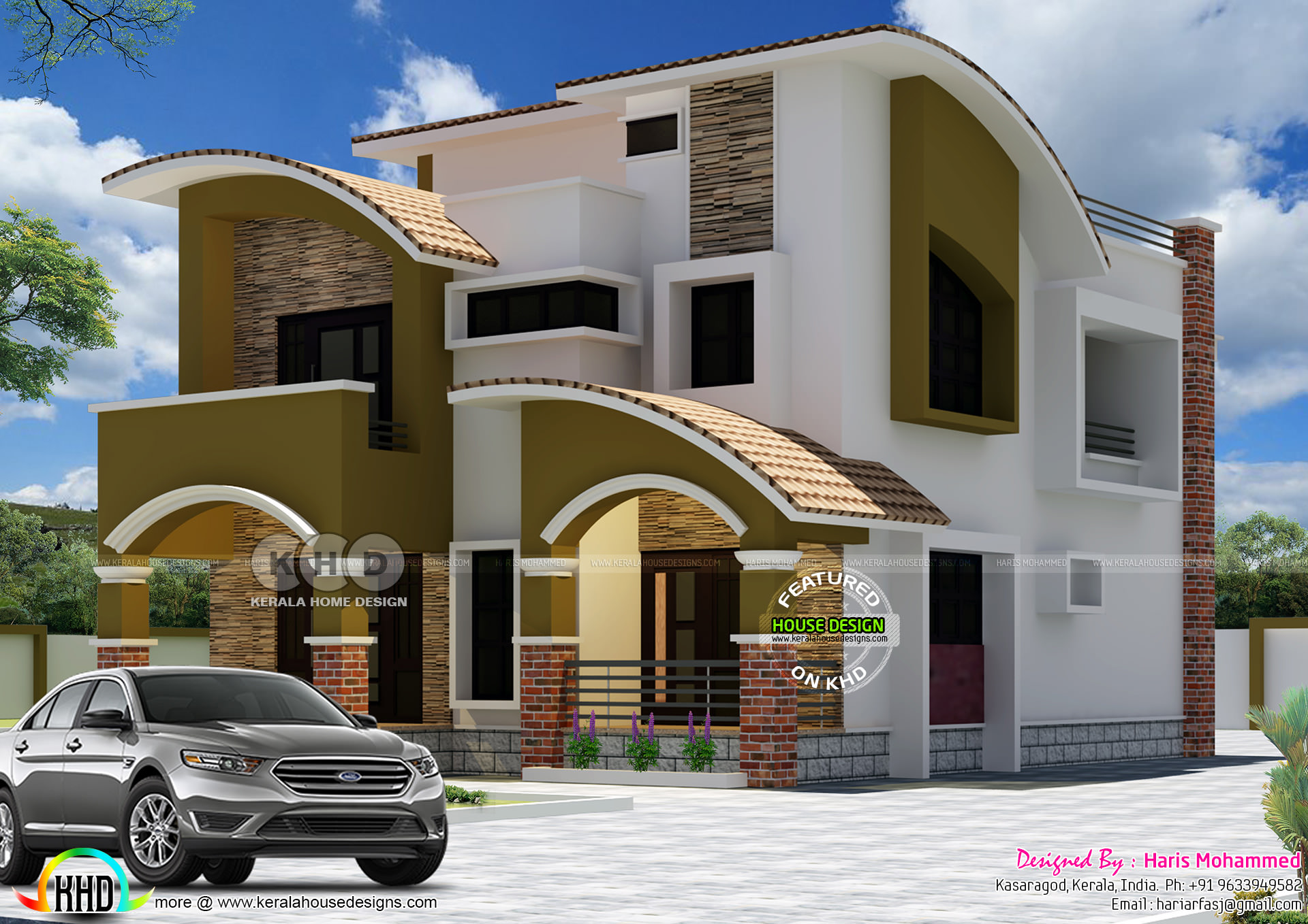 2233 sq-ft 5 BHK modern house plan