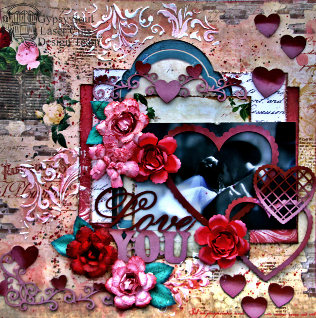 Prairie Rose: Happy Valentines Day "Love You" Layout