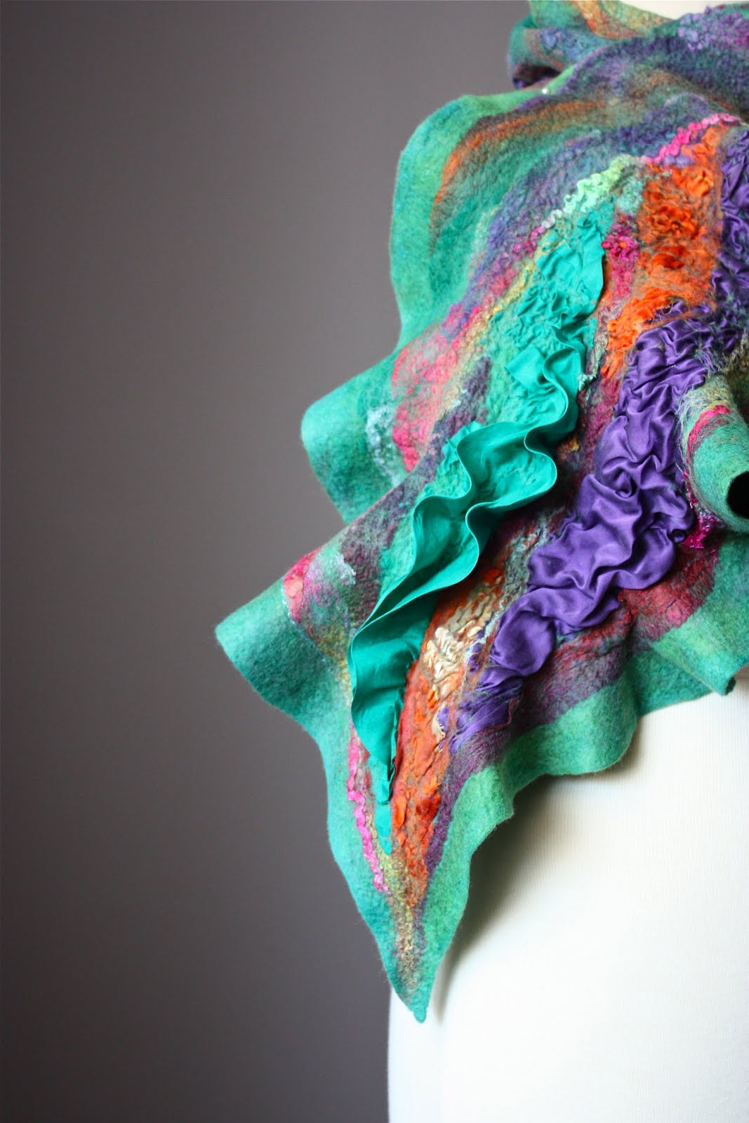 Laboratory of Fashion: Nuno Felted textured scarf