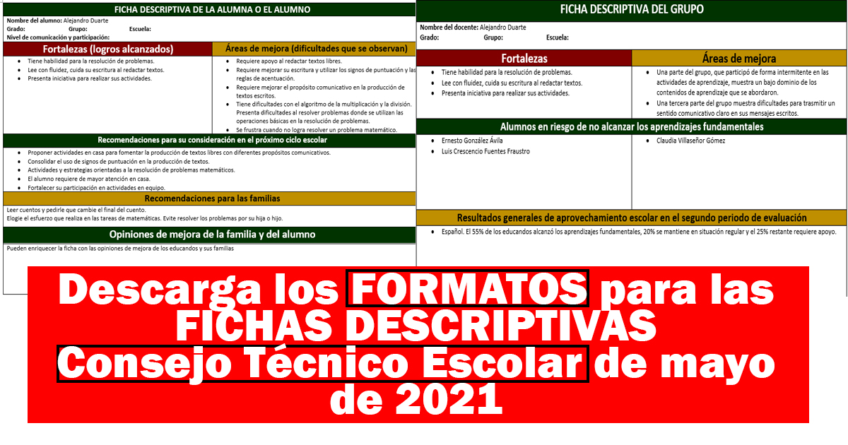 Formato para FICHAS DESCRIPTIVAS Consejo Técnico Escolar 7 (séptima ...
