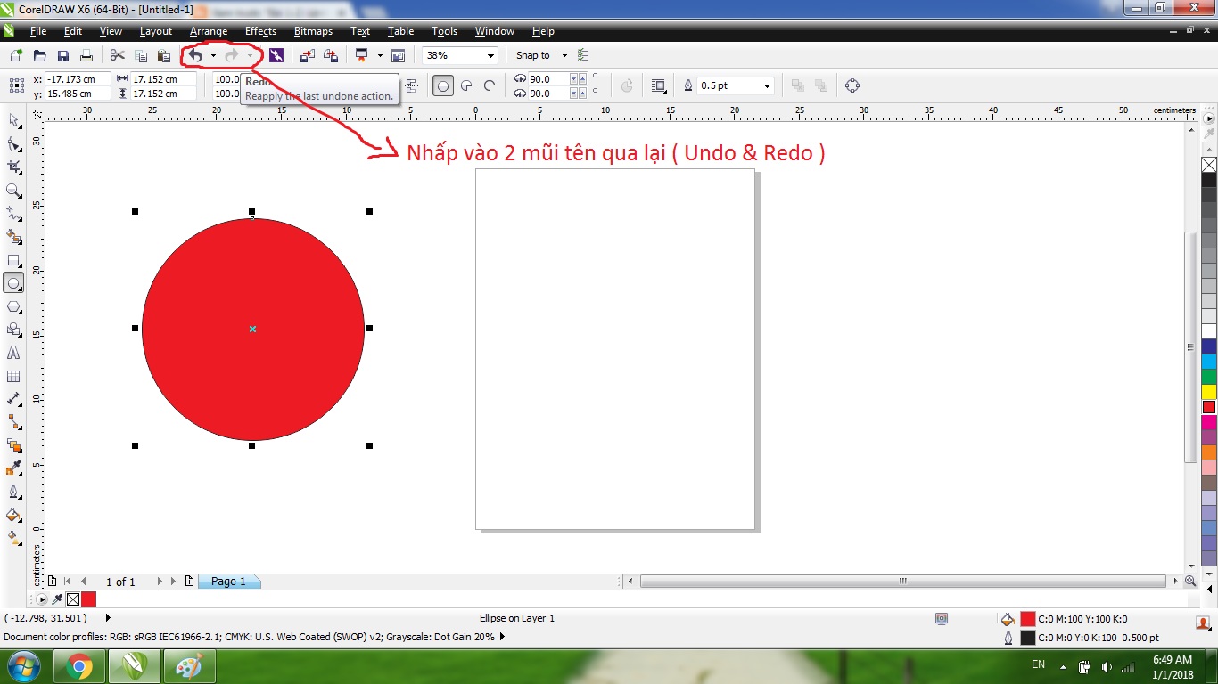 Bài 1-2 Lệnh undo là gì và redo là gì trong CorelDRAW - Học Vẽ Thiết Kế In Quảng Cáo - Điêu Khắc ...