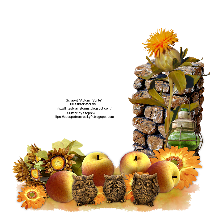 Escape From Reality Blog: FTU 'Autumn Sprite' Cluster Frames LMB