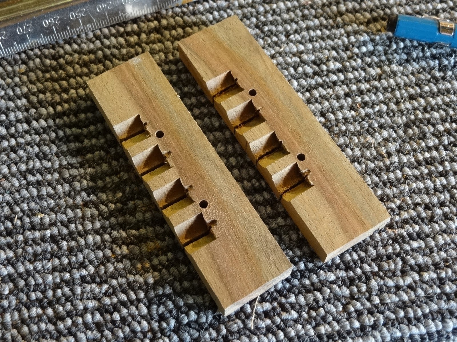 Shonky: How to make an easy string Ukulele Bridge.