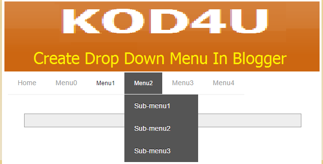 How To Create Drop Down Menu In Blogger With Pictures