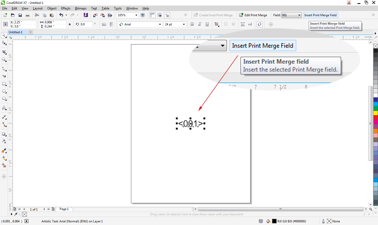 CorelDraw Tutorial: Sequential numbers using Print Merge in CorelDraw