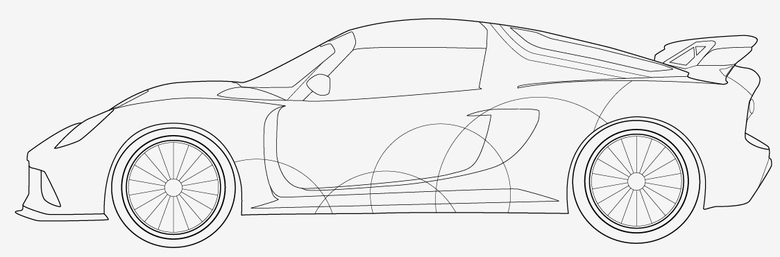 Design Practice: Lotus Exige S Vectors / Profile