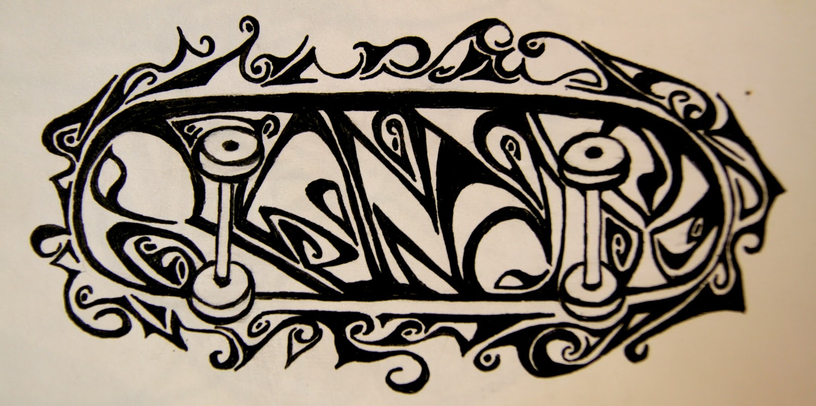 Life Sprinkled With Glitter: Hidden Name Ink Drawings