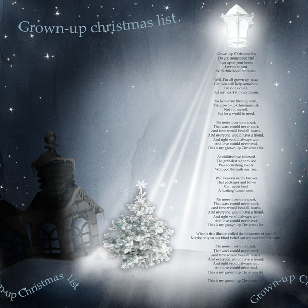 JUST THE WRITE CHARISMA: My Grown Up Christmas "Wish" List