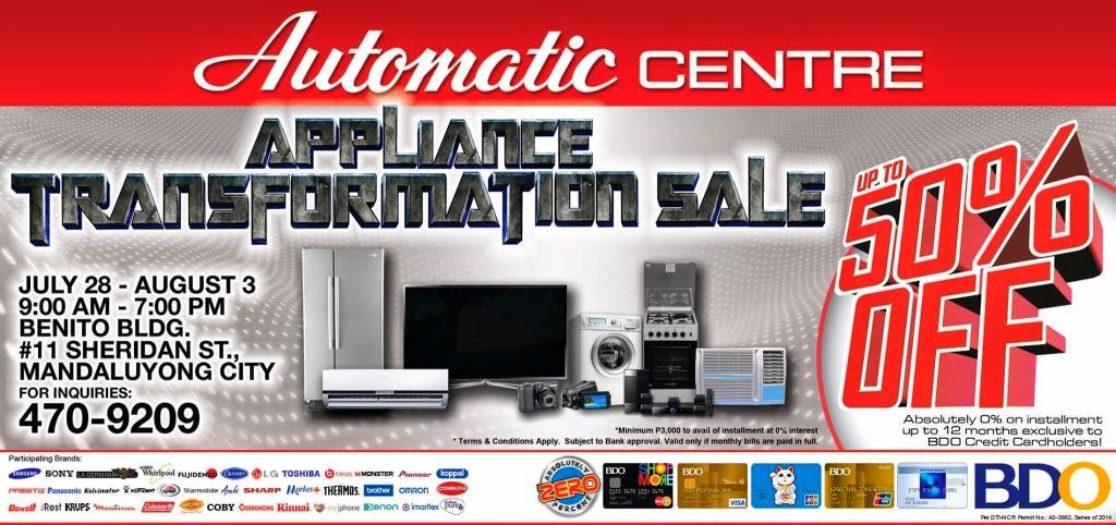 Manila Shopper: Automatic Center Warehouse SALE: July-Aug 2014