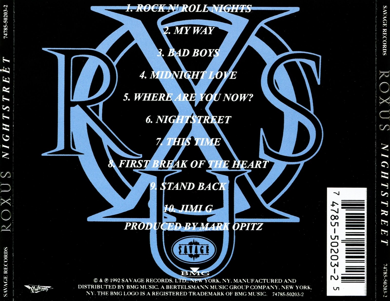 AOR Night Drive: ROXUS - Nightstreet (1992)