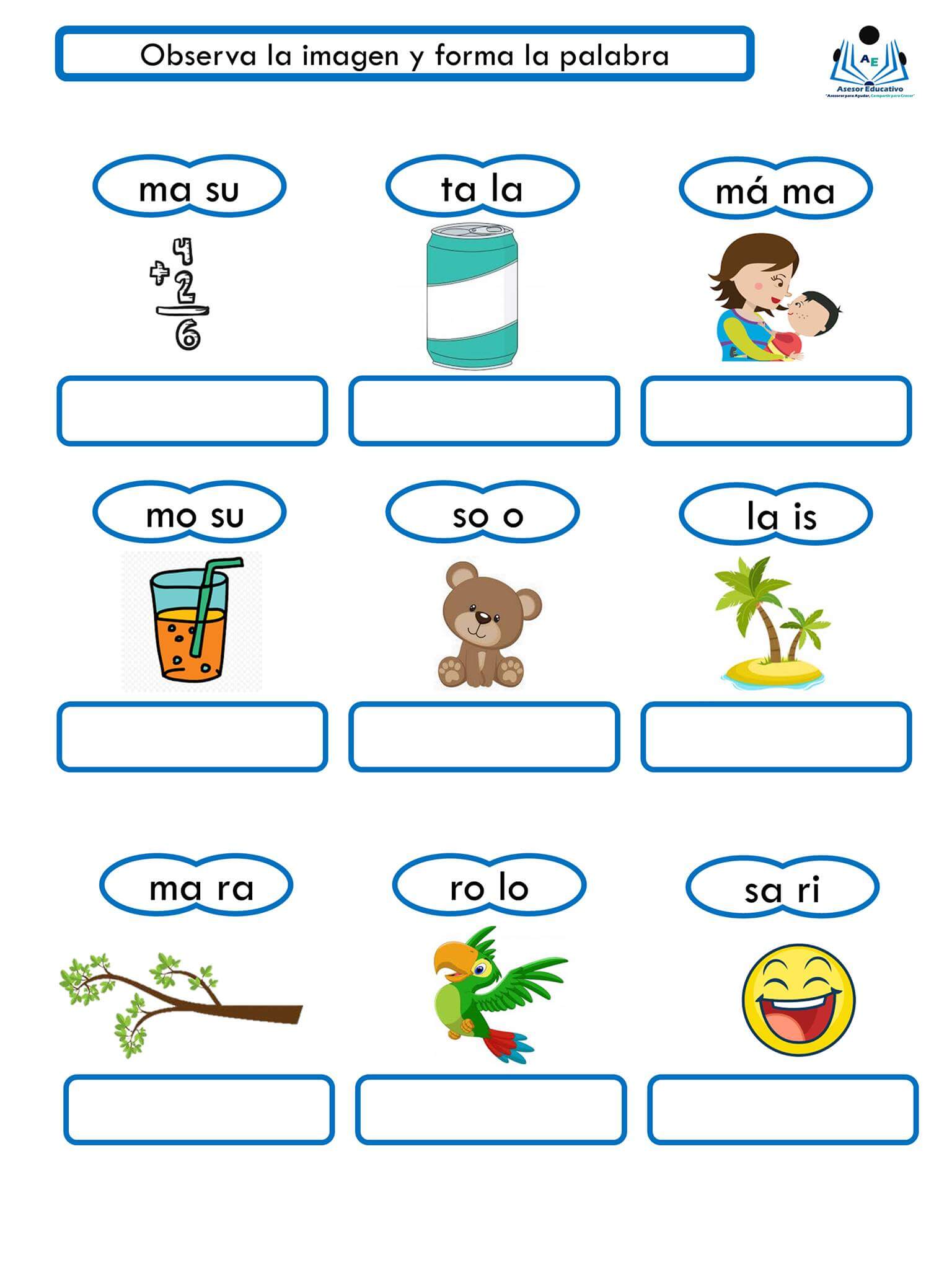 Fichas para Formar Palabras y Oraciones | Materiales Educativos para ...