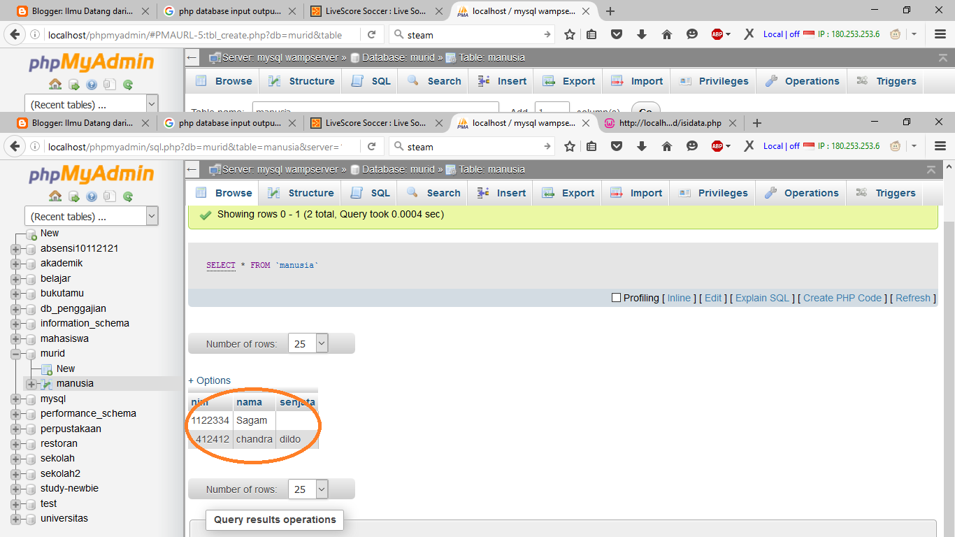 Ilmu Datang Darimana Aja Php Database Input Output