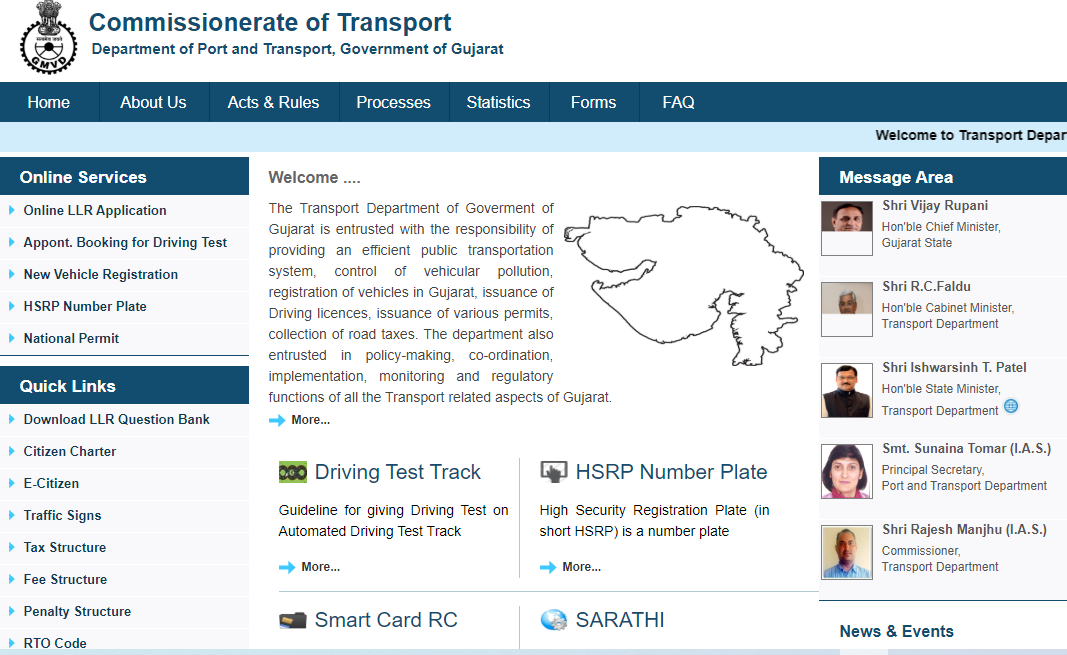 How to Apply for Driving Licence in Gujarat - Sarathi Parivahan