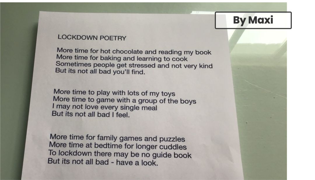 Joshua Seigal's Blog: LOCKDOWN 'POSITIVITY POEMS' FROM YEAR 4