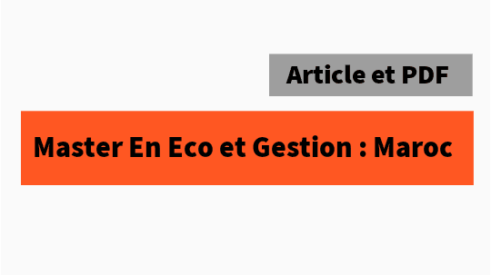 les modules de s1 economie et gestion