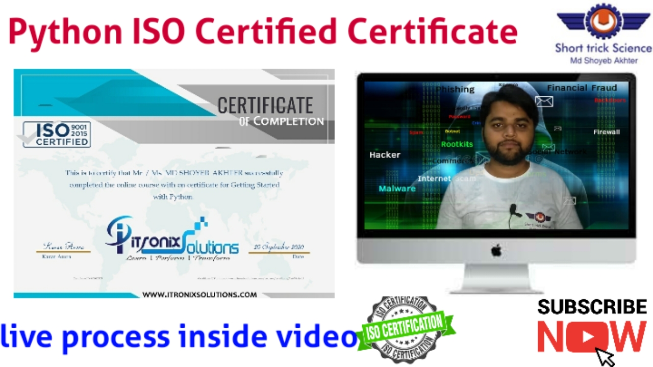 Python ISO verified Certificate